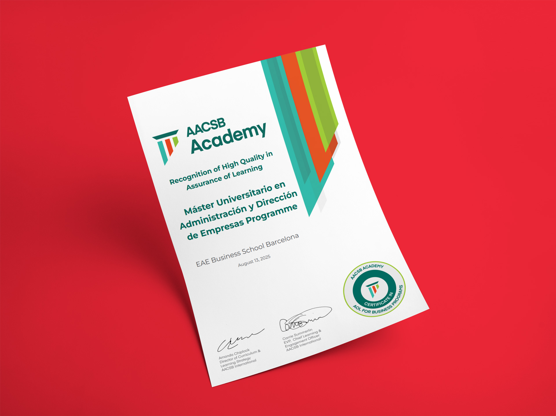 EAE Business School Barcelona achieves a new milestone with international AACSB recognition ...